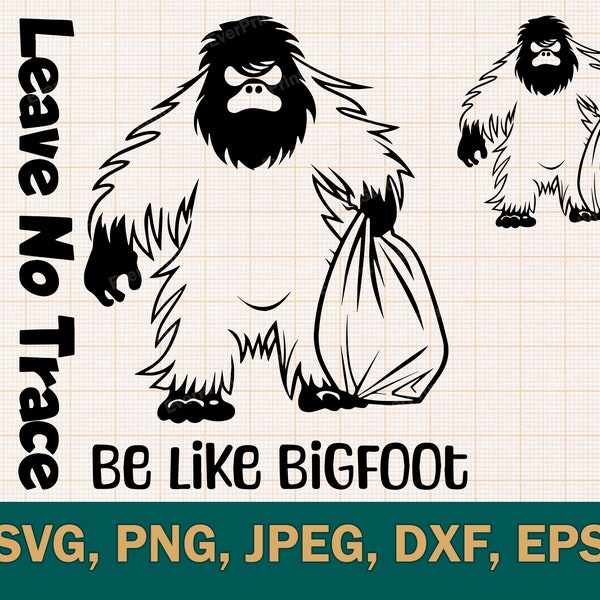 Bigfoot Leave No Trace Svg - Etsy