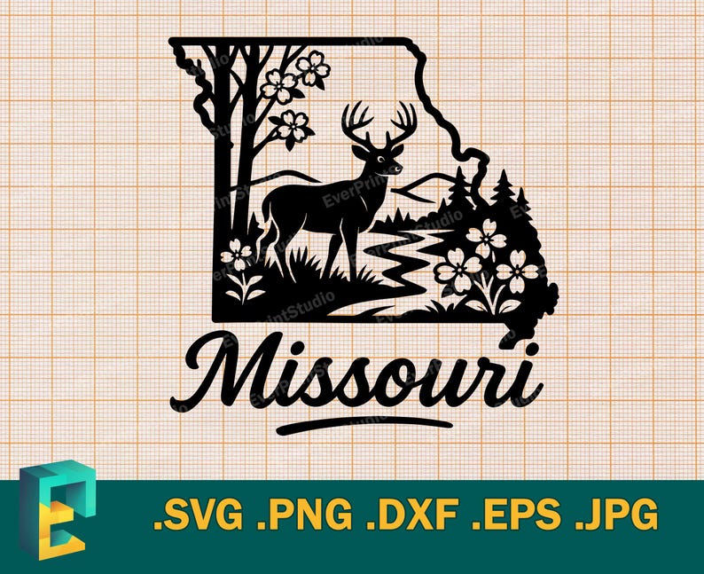 Missouri SVG - Cricut, Silhouette | Vector Missouri State USA Cut File ...