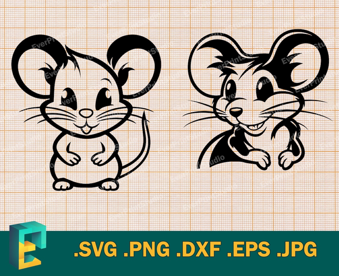 Mouse SVG - Cricut, Silhouette | Vector Cute Mouse SVG Bundle Cut File ...