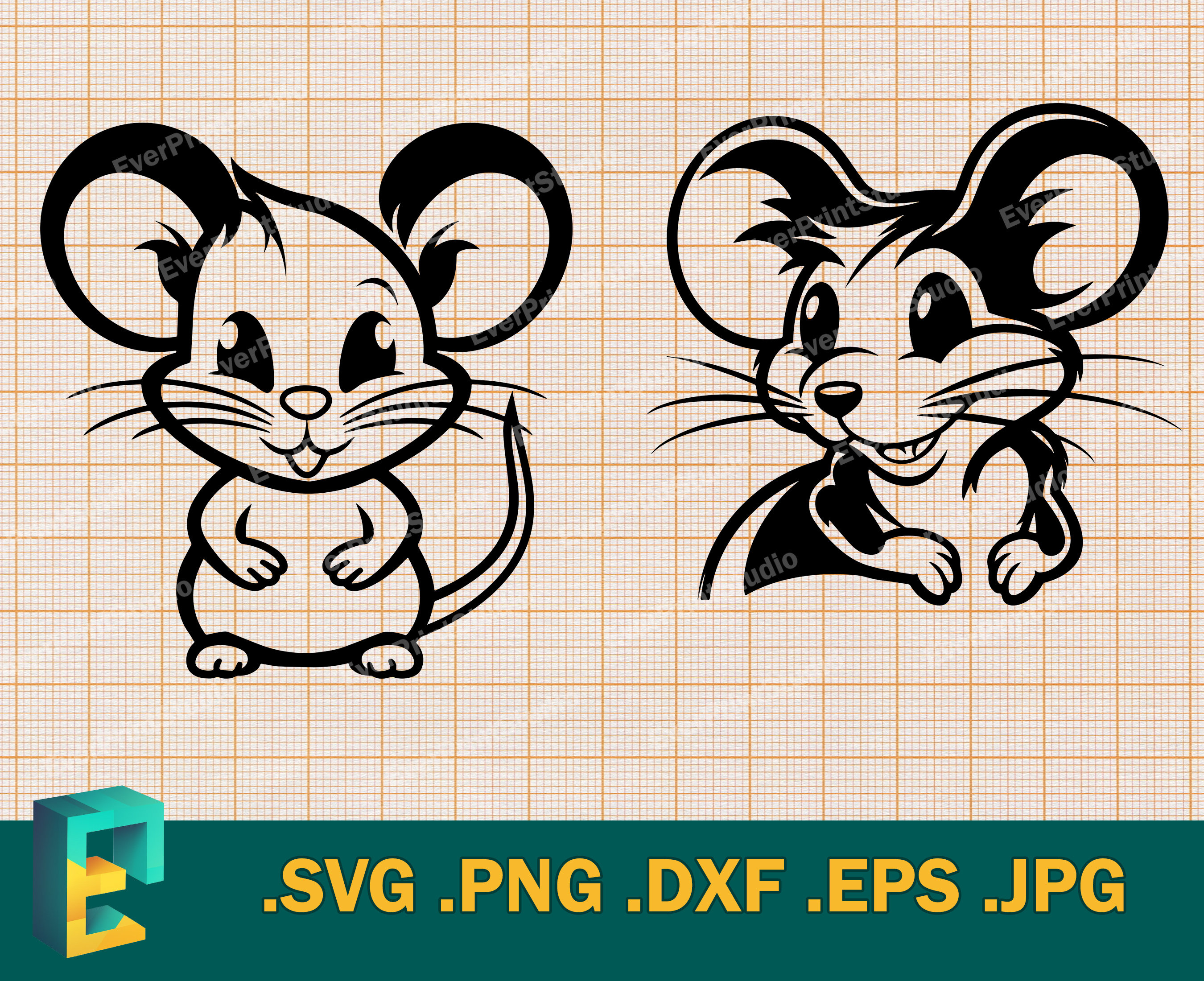 Mouse SVG Cricut Silhouette Vector Cute Mouse SVG Bundle - Etsy
