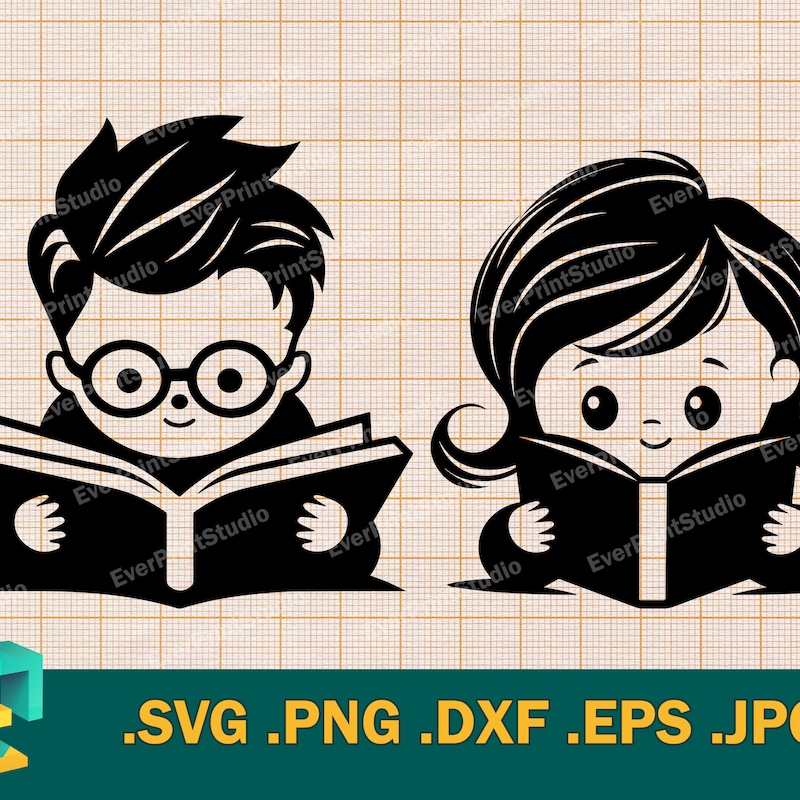 Library Svg - Etsy