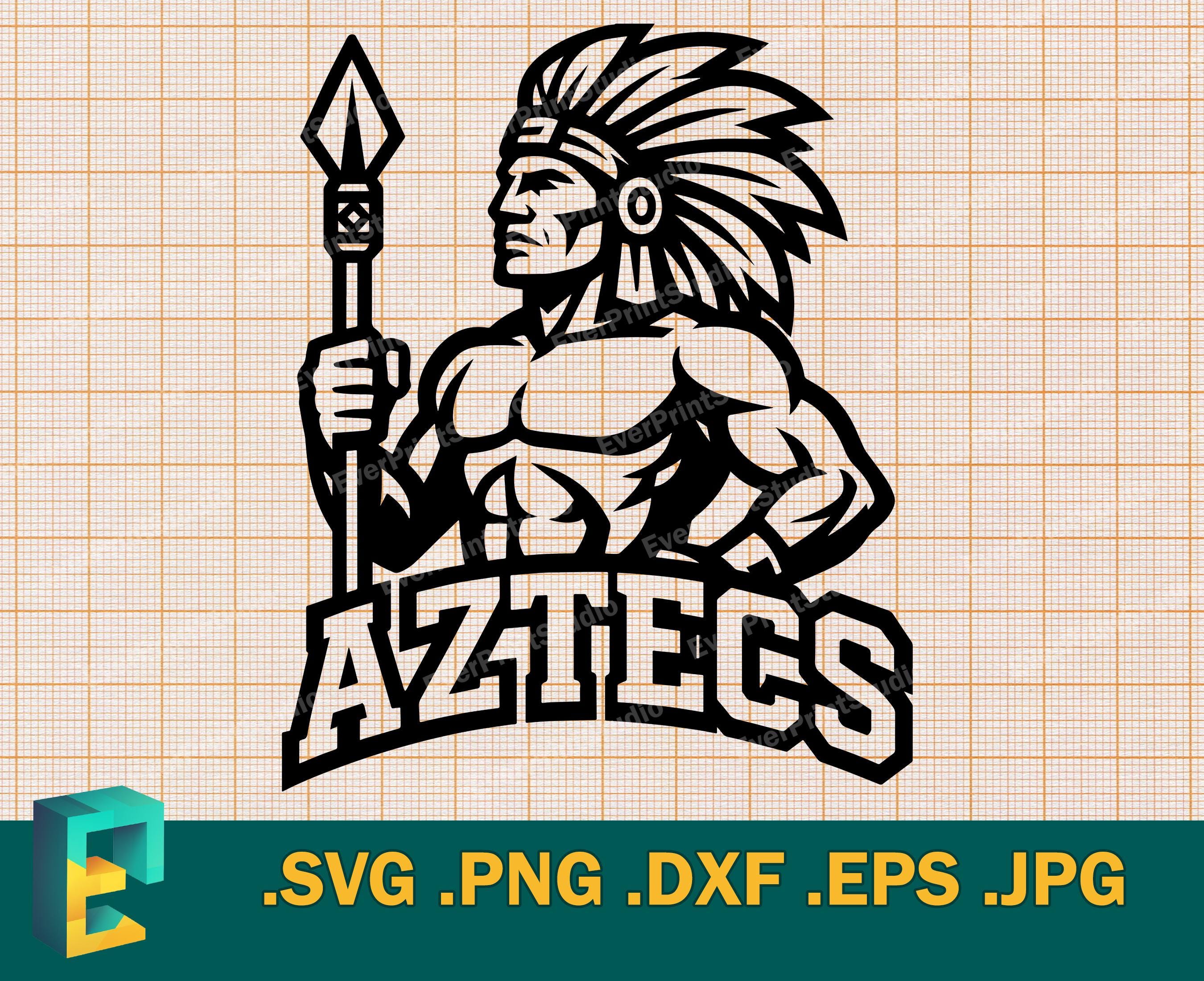 Aztecs SVG - Cricut, Silhouette Cut File | Indians Kids Team Logo ...