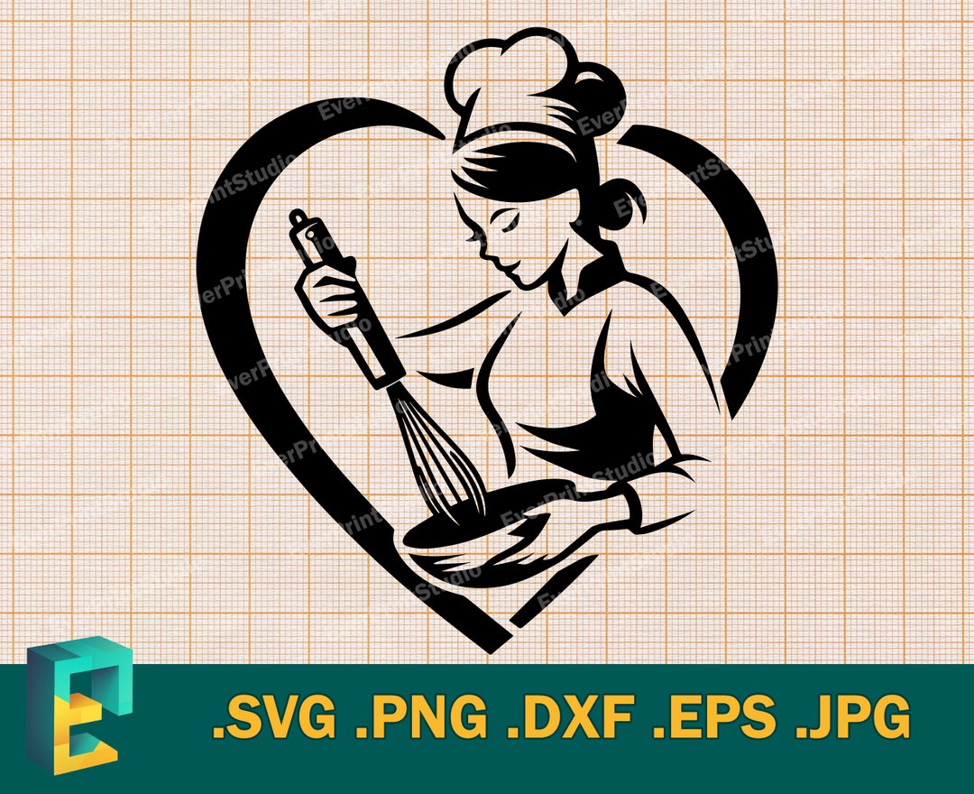 Baking SVG - Cricut, Silhouette | Vector Love Pastry Cut File ...