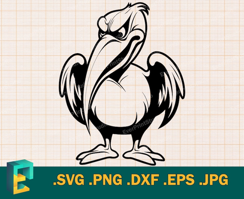 Pelican SVG Cricut & Silhouette Cute Pelican Svg Vector - Etsy