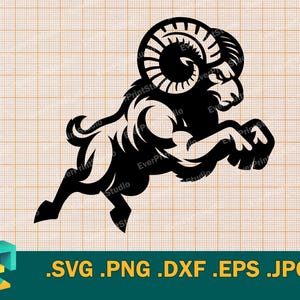 Ram SVG Set - Cricut, Silhouette | Vector Artistic Design Ram SVG Cut ...