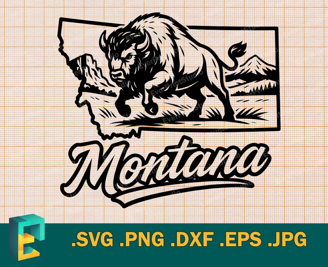 Montana SVG - Cricut, Silhouette | Vector Montana State USA Cut File ...