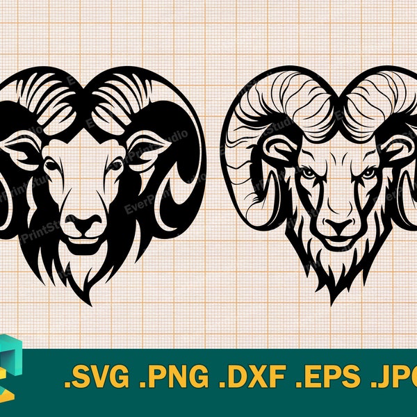 Rams Svg - Etsy