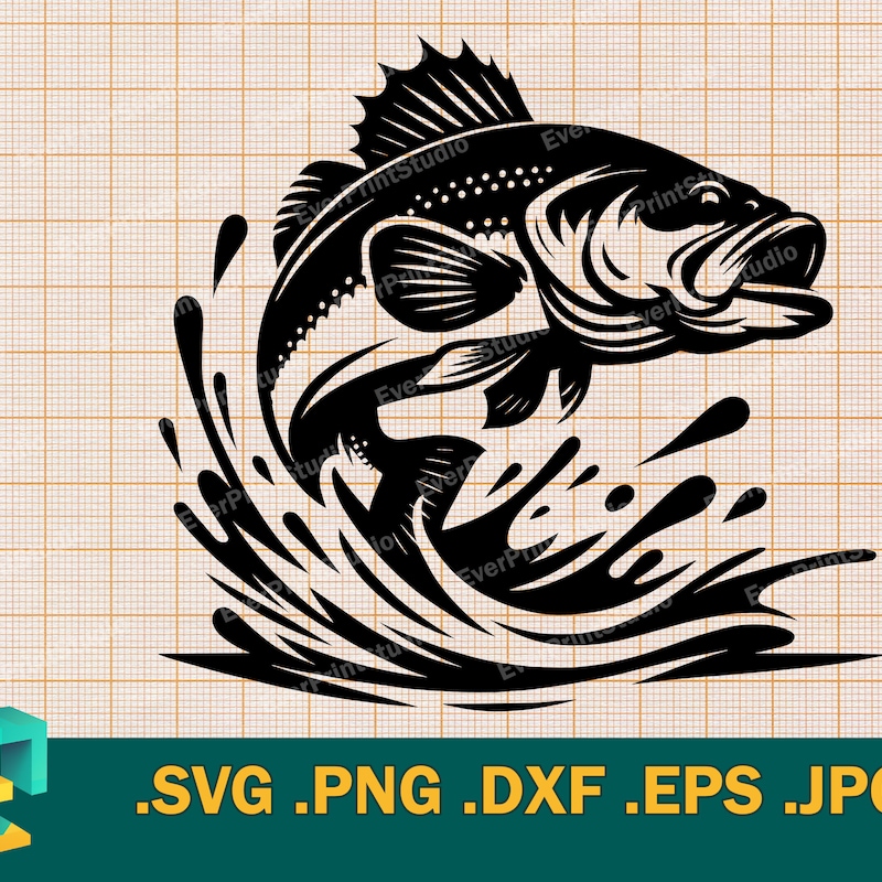 Bass Fish Svg - Etsy