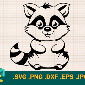 Raccoon SVG | Cute Raccoon Layered SVG - Cricut Cut Files, Silhouette ...