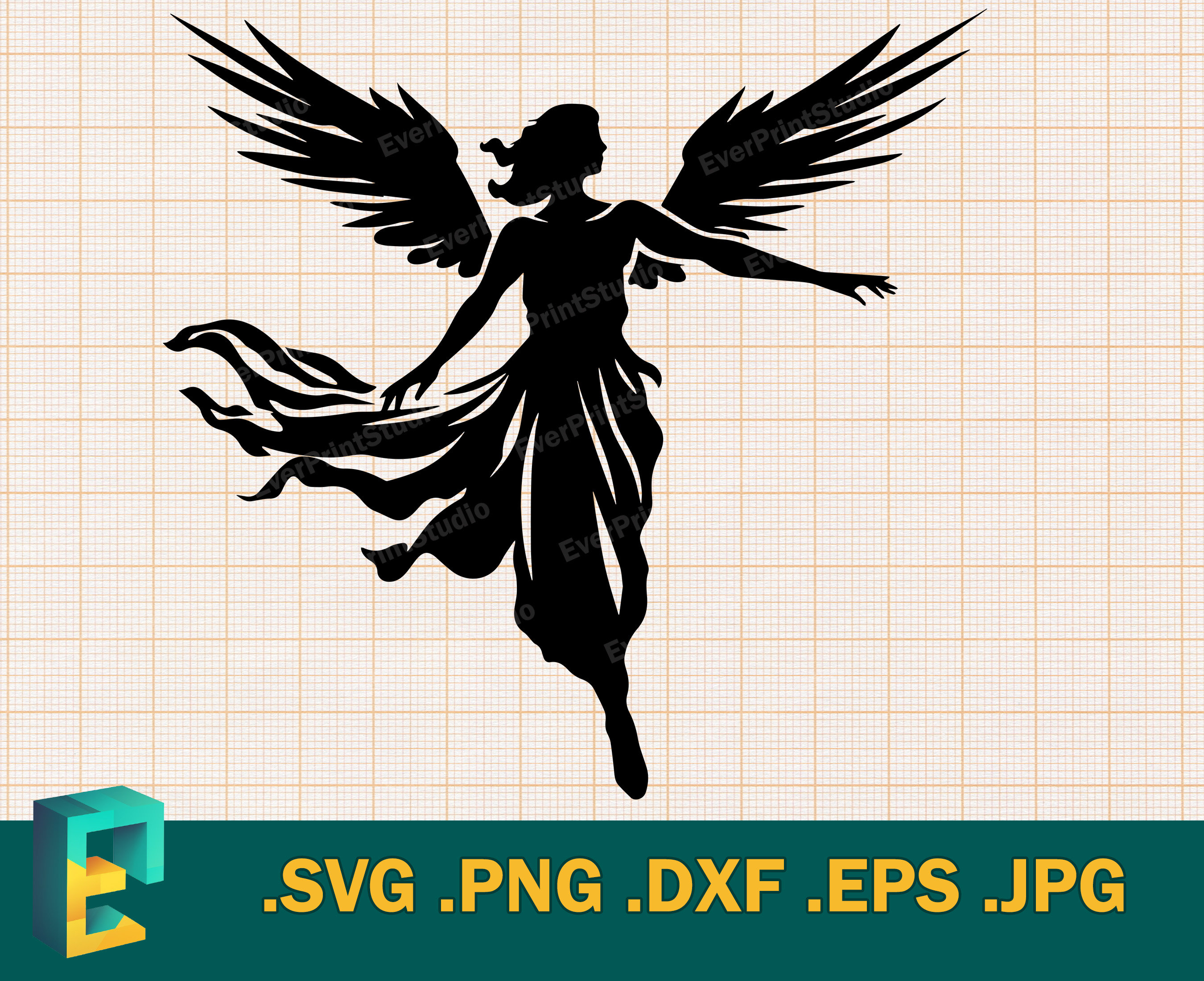 Guardian Angel SVG Cricut Cut Files Download Guardian - Etsy