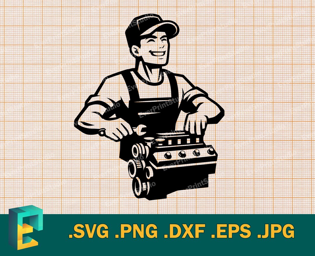 Mechanic Svg - Cut File for Cricut, Silhouette | Mechanic Shirt Svg ...