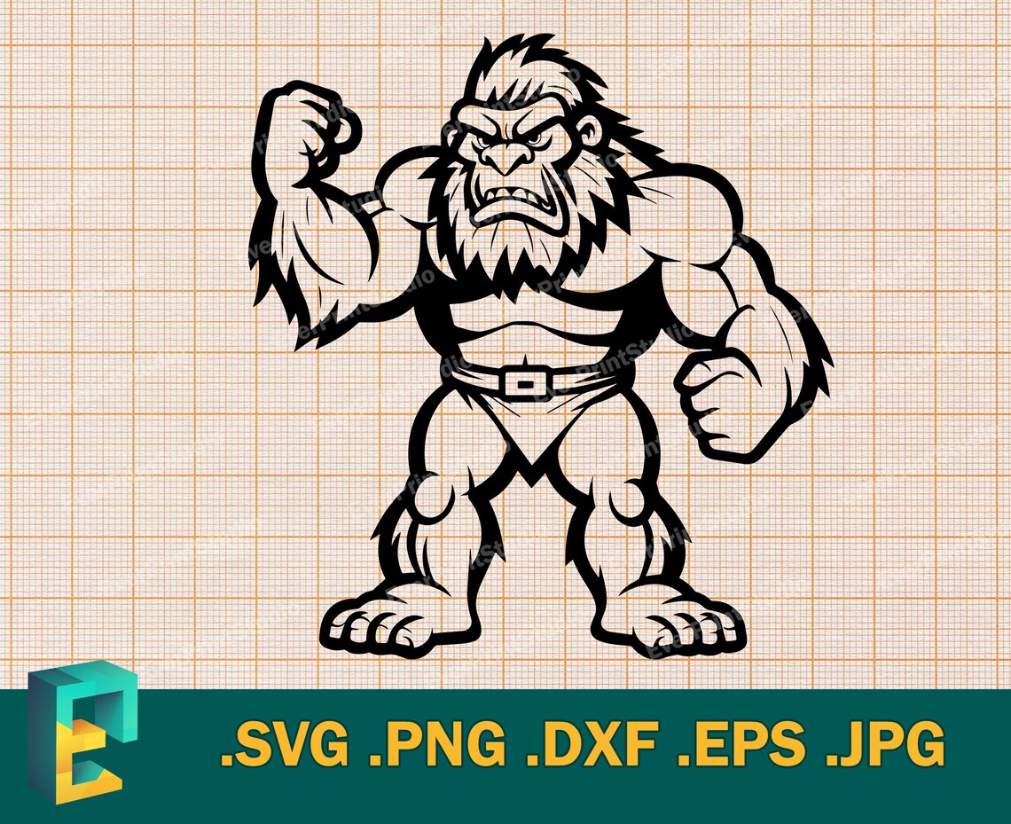 Neanderthal SVG Cricut Silhouette Vector Artistic Design - Etsy
