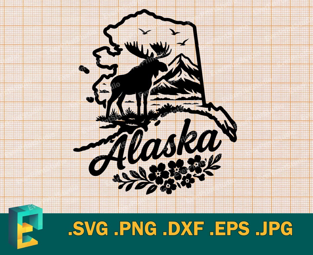 Alaska SVG - Cricut, Silhouette | Vector Alaska State Cut File SVG ...
