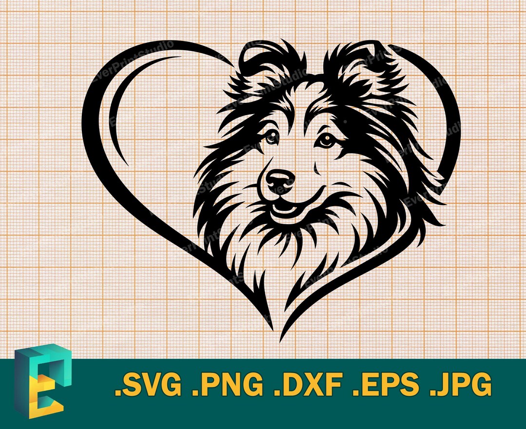 Shetland Sheepdog SVG - Cricut, Silhouette | Vector Cute Shetland ...