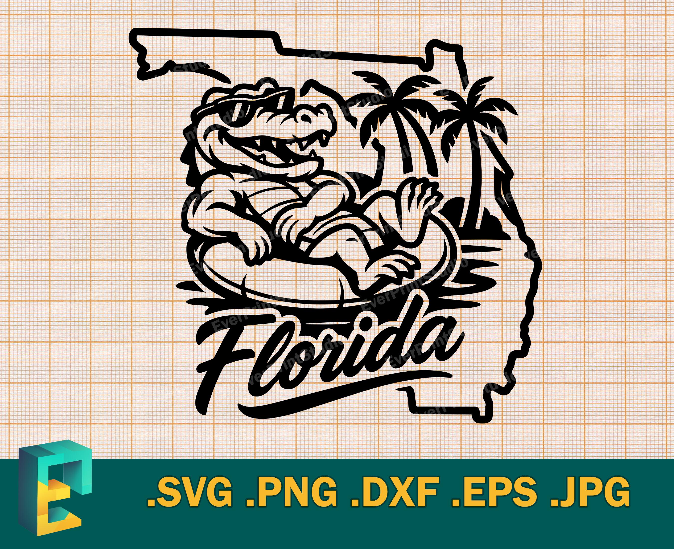 Florida SVG - Cricut, Silhouette | Vector Florida State Gator USA Cut ...