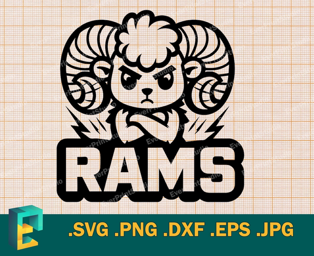 Little Rams SVG - Cricut, Silhouette | Rams Kids Sports Team SVG, Cute ...