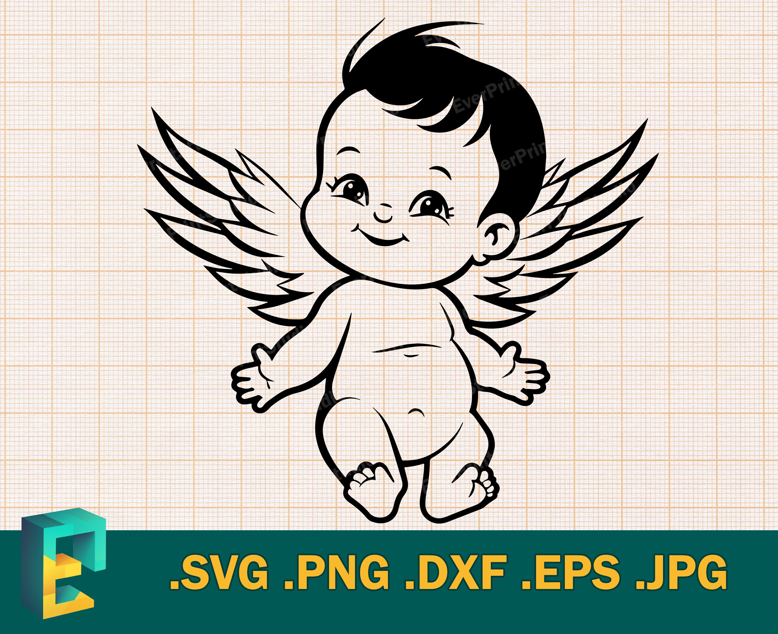 Baby Angel SVG Cricut Cut Files Download Cute Angel Svg - Etsy Canada