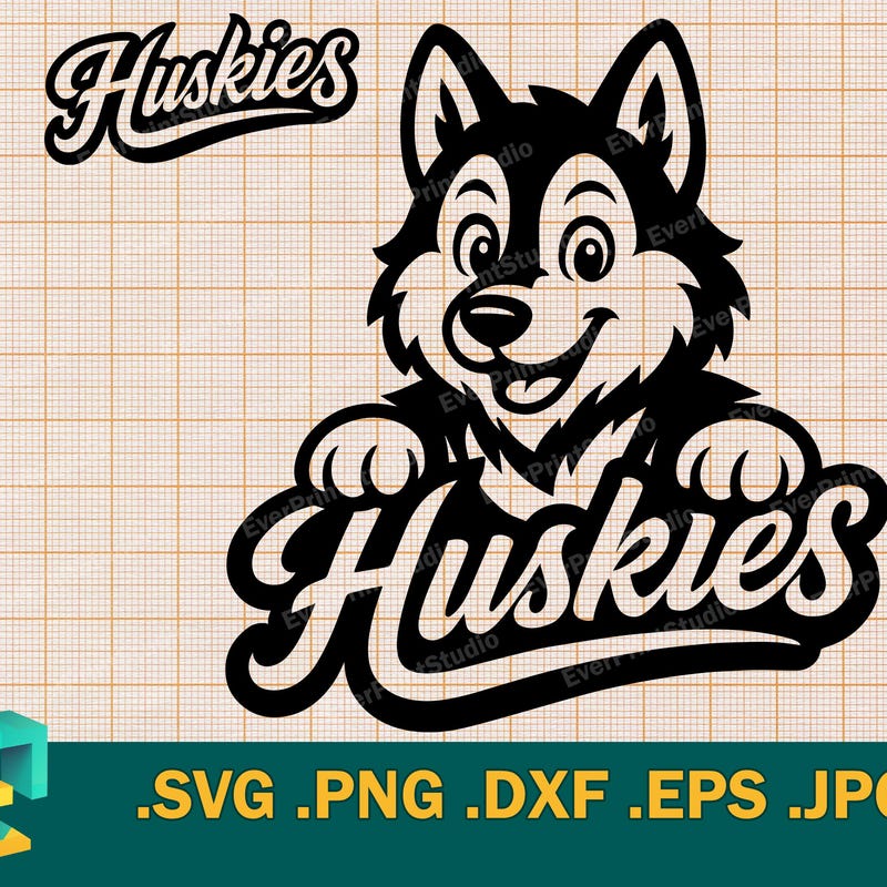 Husky Cheer Logo Svg - Etsy