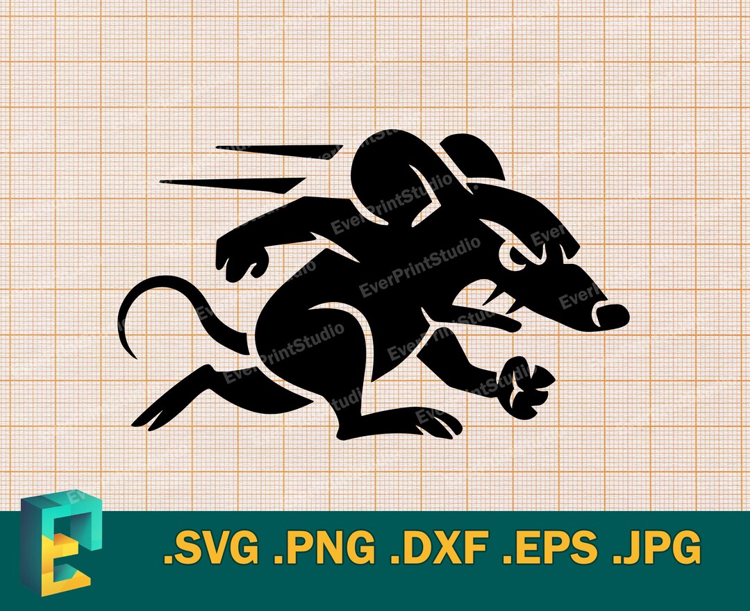 Rat SVG - Cricut, Silhouette Cut File. Angry Rat Digital Art. Vector ...