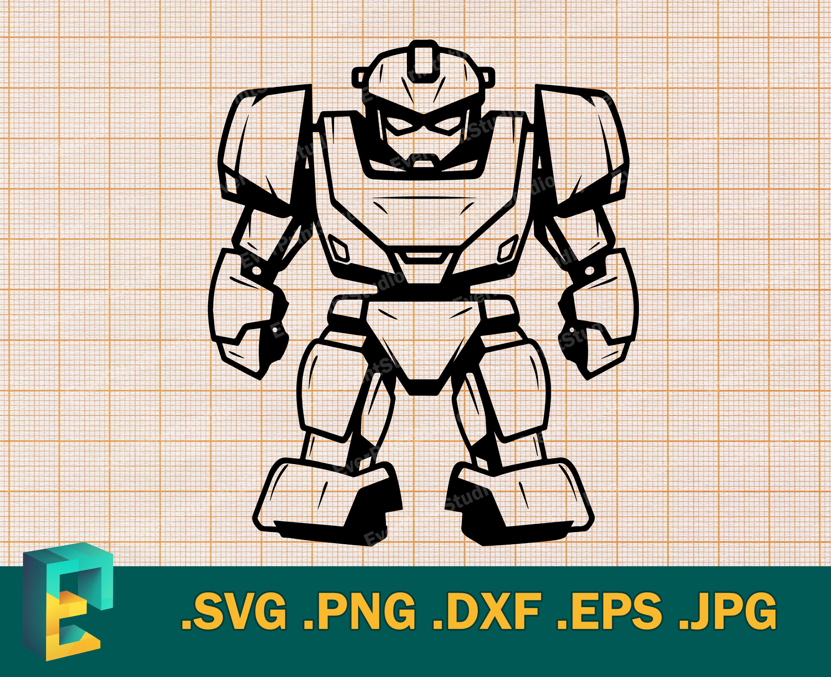 Transformer SVG Cricut Silhouette Vector Robot - Etsy