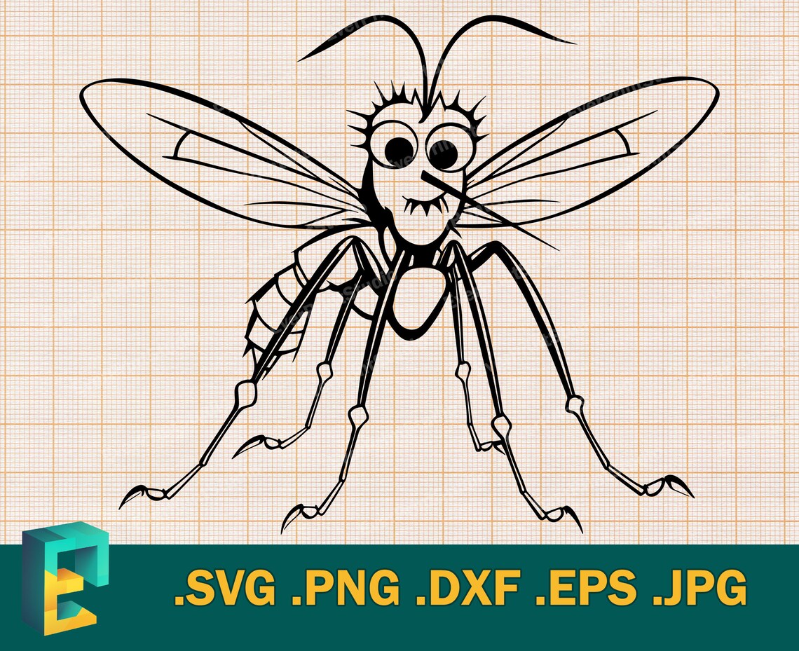 Mosquito SVG Cricut & Silhouette Vector Mosquito Cut File - Etsy