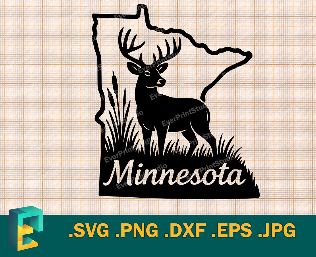 Minnesota SVG - Cricut, Silhouette | Vector Minnesota State Cut File ...