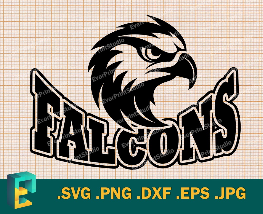 Falcons Team SVG - Cricut, Silhouette Cut File | Falcons Kids Team ...