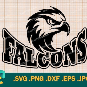 Falcons Team SVG - Cricut, Silhouette Cut File | Falcons Kids Team ...