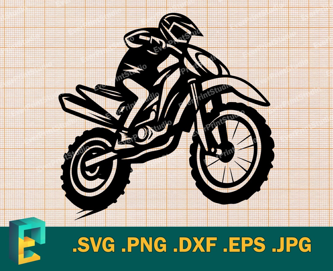 Motocross SVG Cricut, Silhouette Vector Dirt Bike Motorcycle Clipart ...