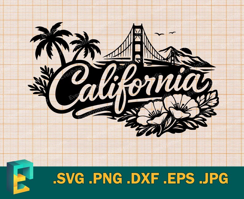 California SVG - Cricut, Silhouette | Vector California State Cut File ...