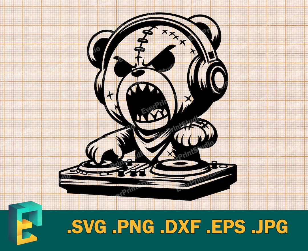 Zombie DJ Disc Jockey SVG - Cricut, Silhouette | Zombie Dj Music SVG ...