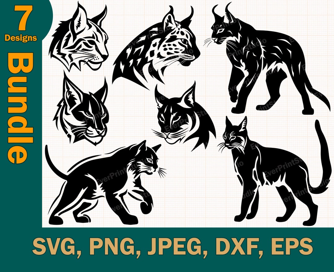 Bobcat Svg Bundle | Wildcat Logo, SVG Cut File | Wild Bobcats SVG ...