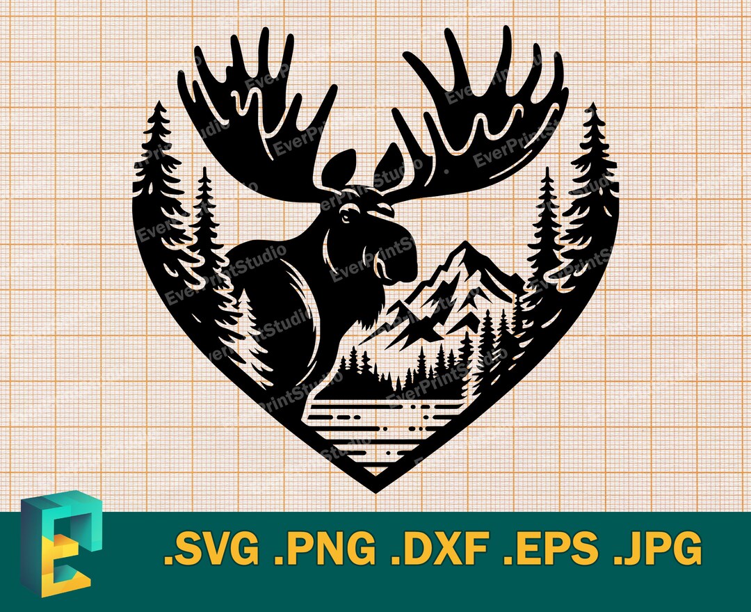 Moose SVG - Cricut, Silhouette | Vector Forest Moose Svg Cut File ...