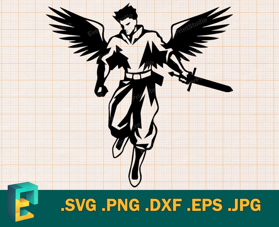 Guardian Angel SVG Cricut, Cut Files Download, Angel Warrior Svg, Angel ...