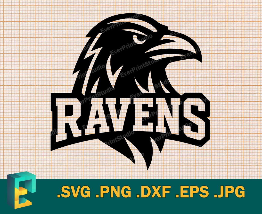 Ravens Team Logo SVG: Cricut & Silhouette Cut File (digital Download ...