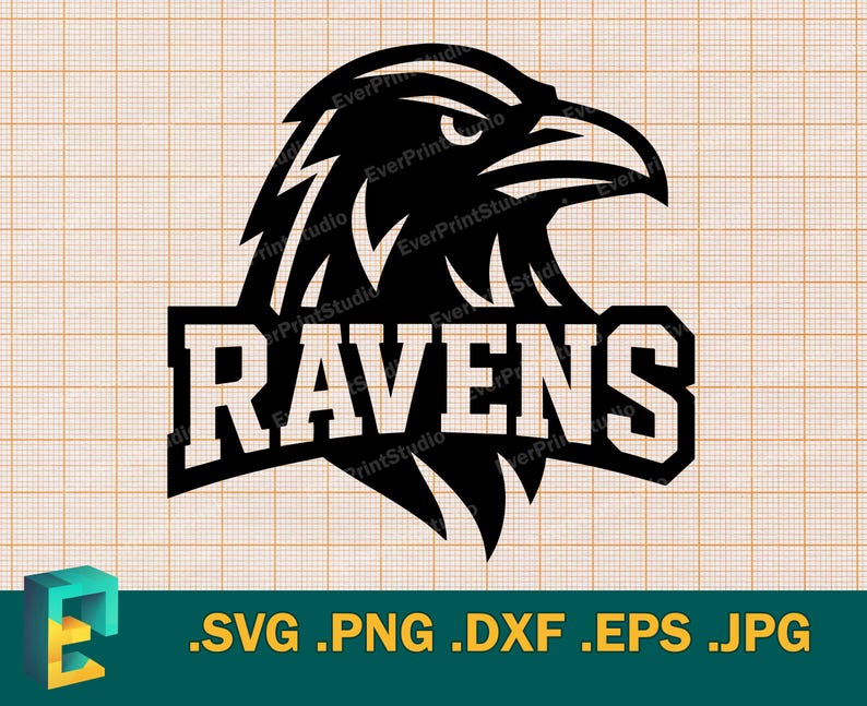 Ravens Team Logo SVG: Cricut & Silhouette Cut File (digital Download ...