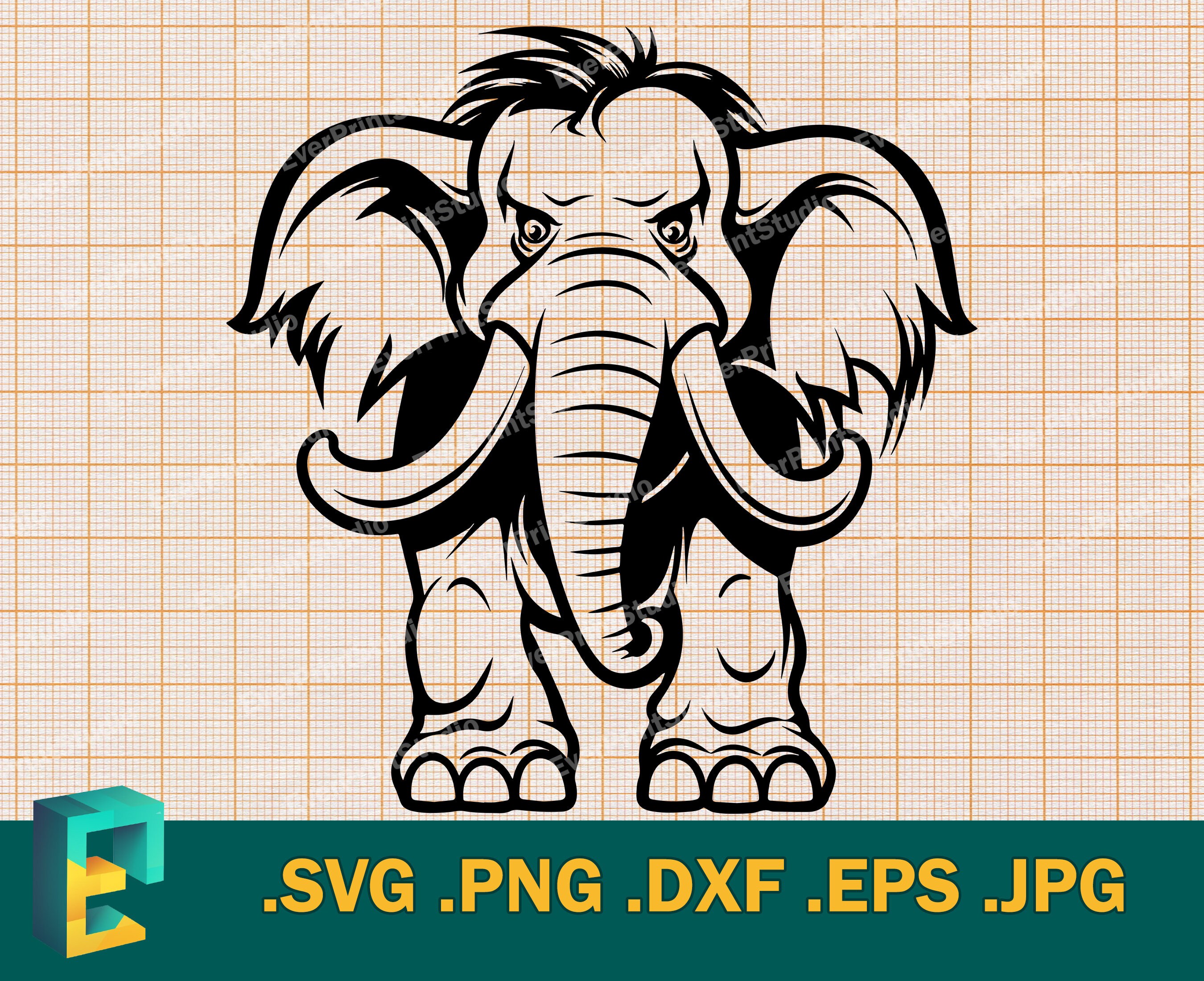 Mammoth SVG - Cricut Mammoth Cut File Instant Download, Unique Design ...