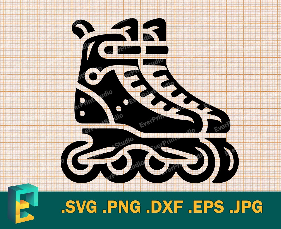 Rollerblades SVG - Cricut and Silhouette | Vector Roller Blades Svg Cut ...