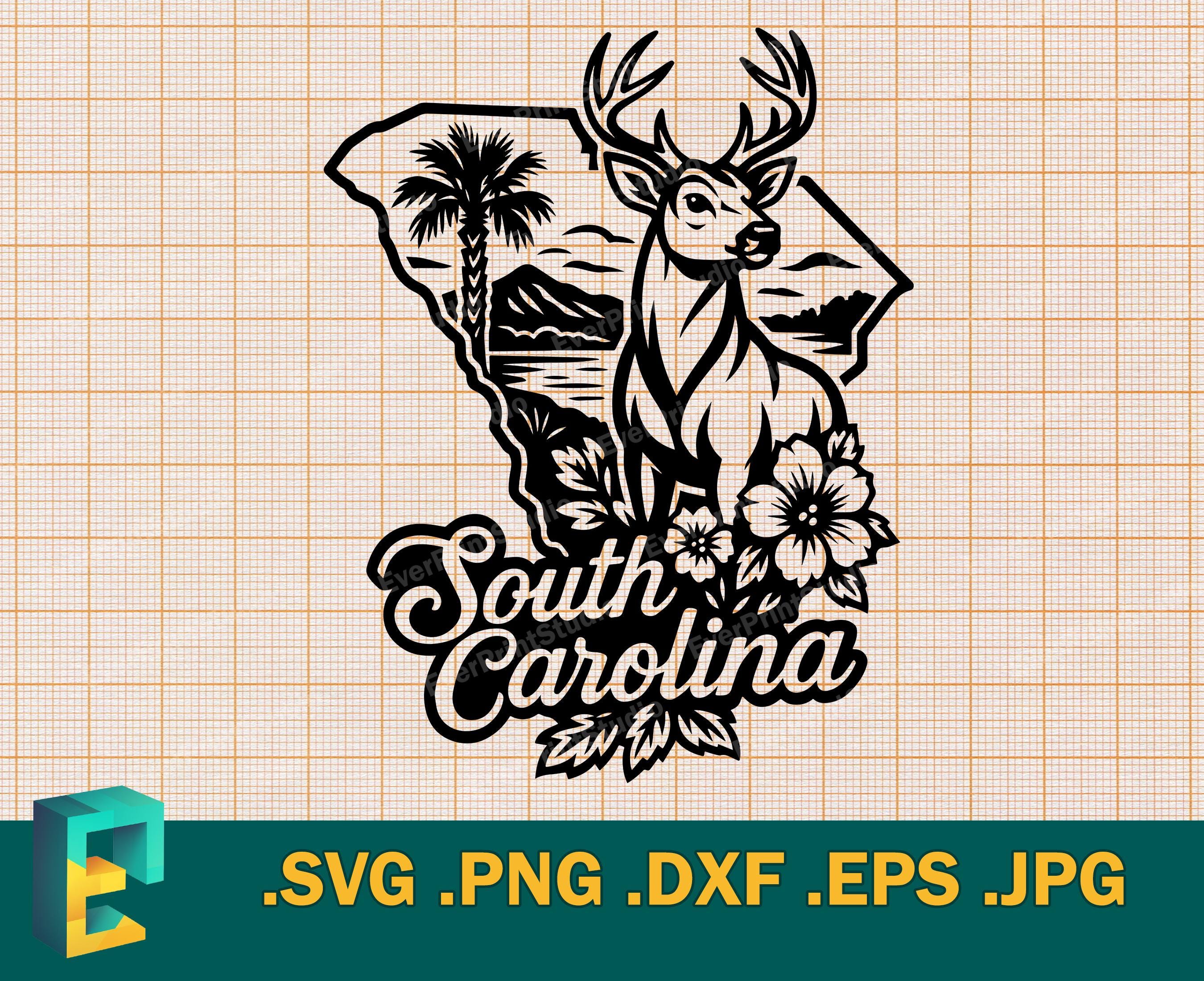South Carolina SVG - Cricut, Silhouette | Vector South Carolina State ...
