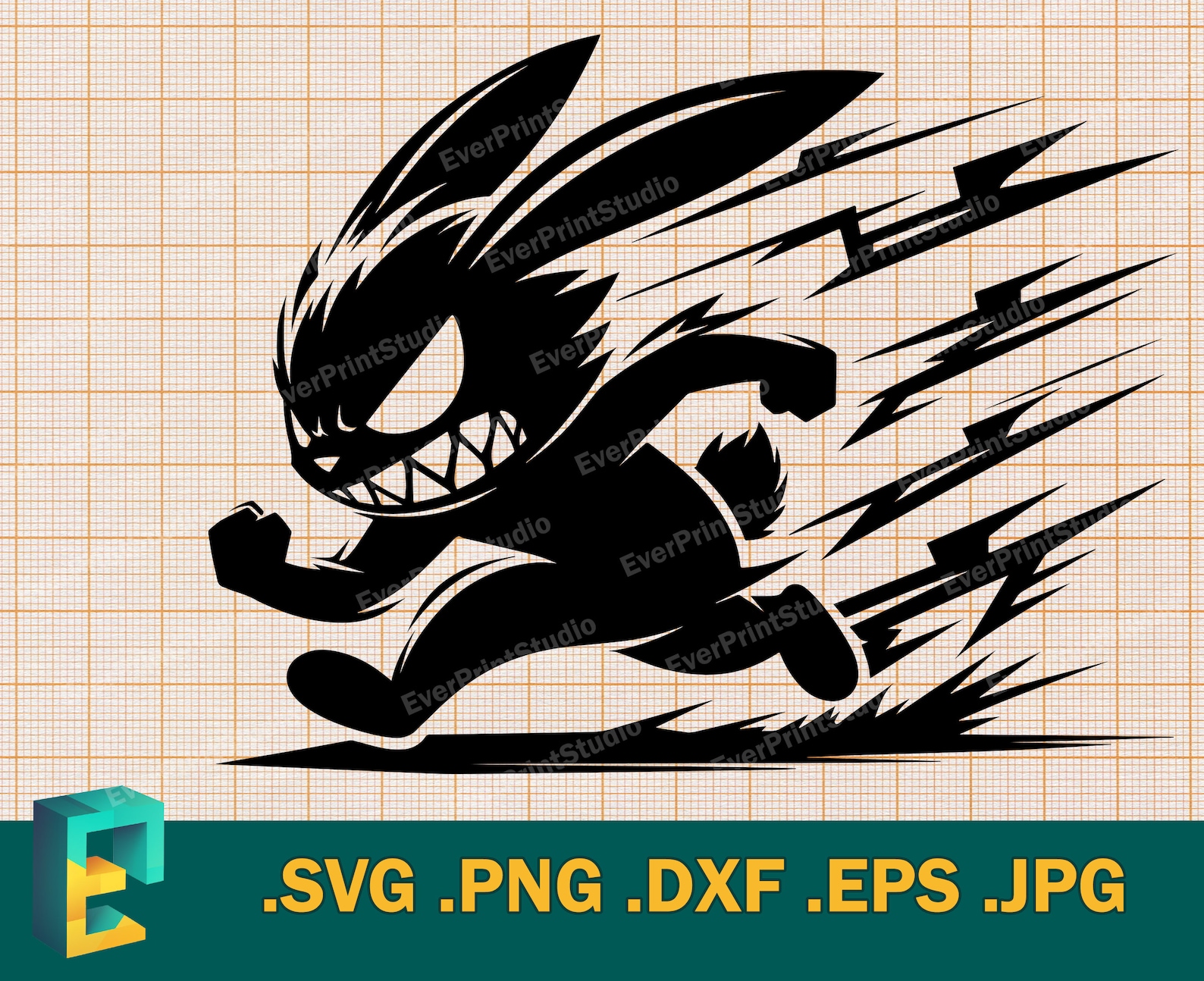 Running Bunny SVG Cut File for Cricut and Silhouette Downloadable Bad ...