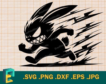 Rabbit Silhouette - Etsy