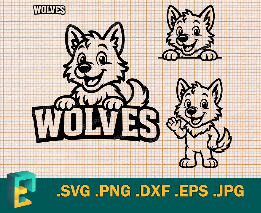 Wolves Team SVG - Cricut, Silhouette Cut File | Little Wolves Kids Team ...