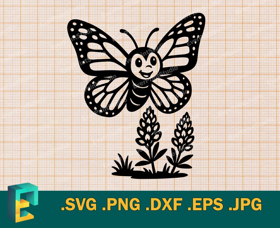 Monarch Butterfly SVG - Cricut, Silhouette | Vector Cute Butterfly Cut ...