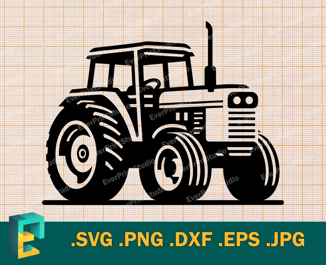 Tractor SVG - Cricut and Silhouette | Farm Tractor Vector SVG Cut File ...