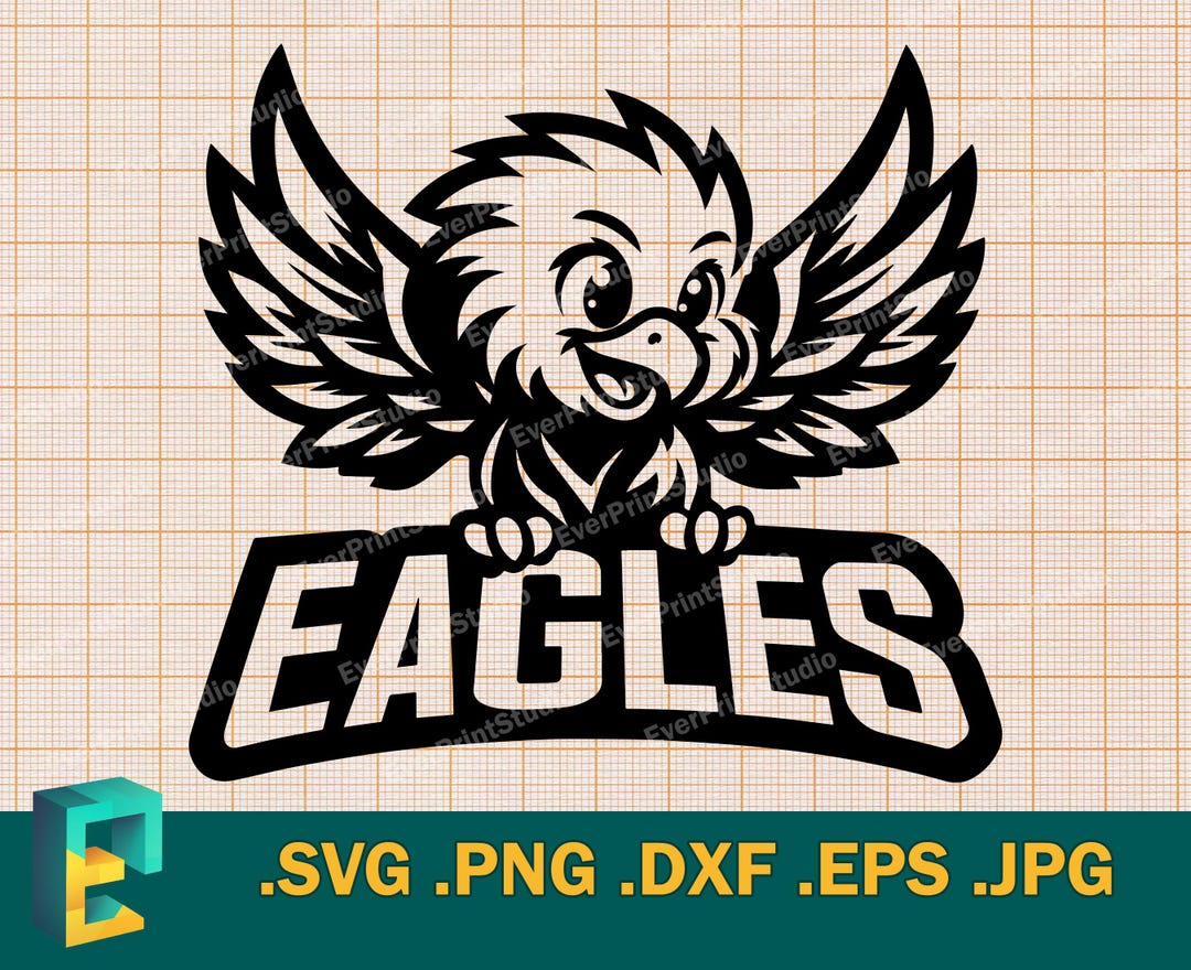 Little Eagles Team SVG - Cricut, Silhouette Cut File | Baby Eagles Kids Sport Team Logo, Eagles ...