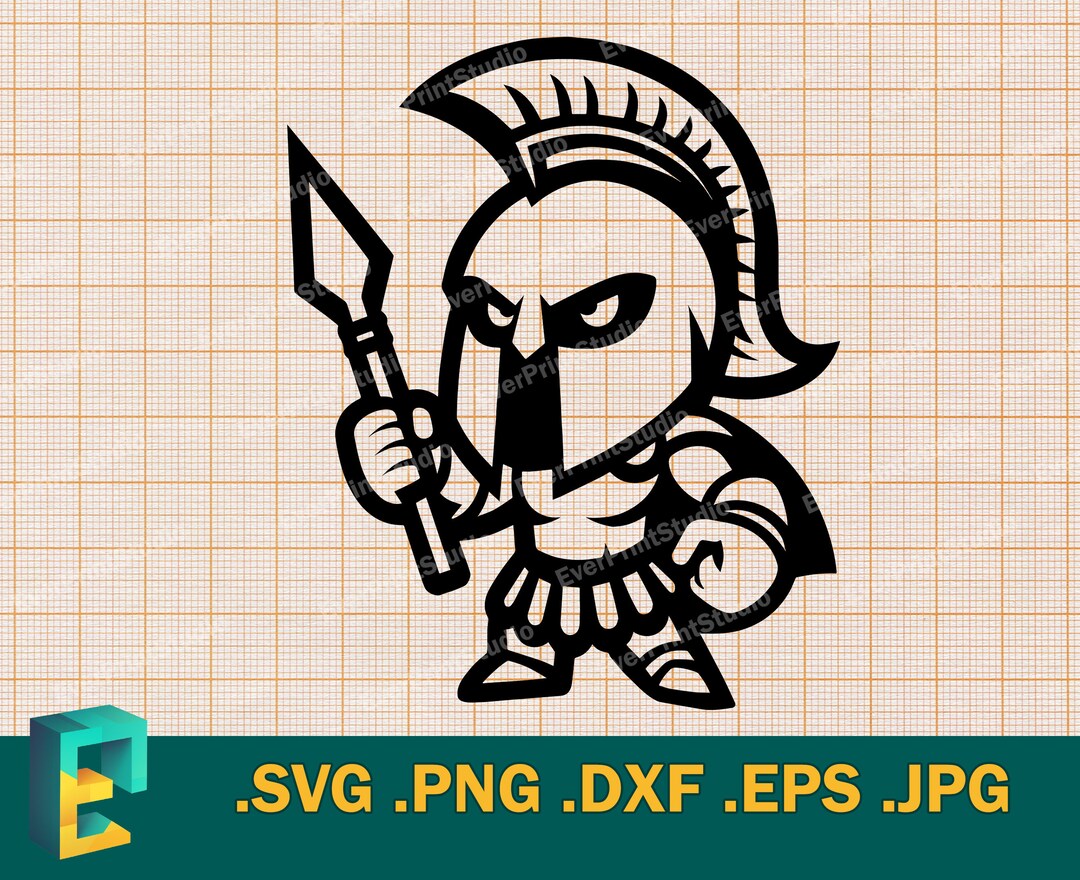 Baby Spartan SVG - Cricut, Silhouette | Vector Cute Baby Warrior SVG ...