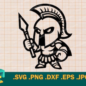 Baby Spartan SVG - Cricut, Silhouette | Vector Cute Baby Warrior SVG ...