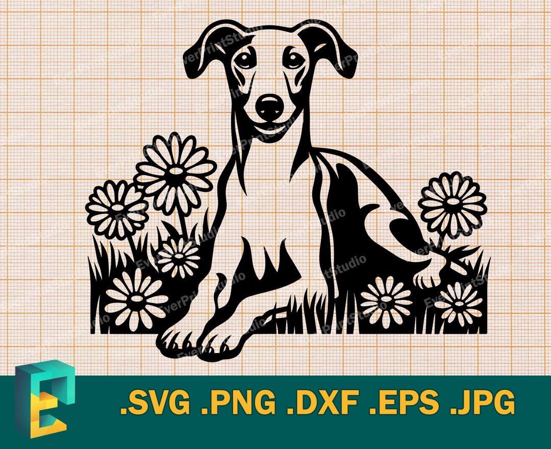 Whippet SVG Cut File for Cricut, Silhouette | Vector Greyhound SVG ...