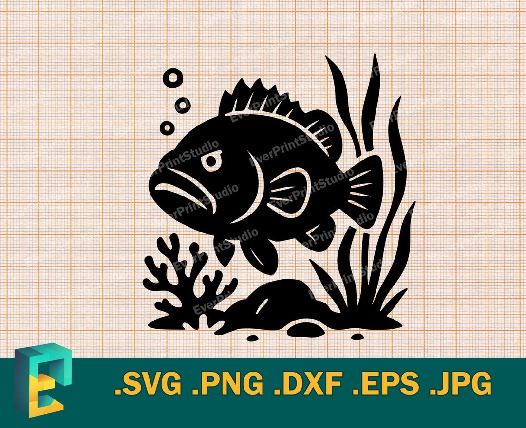 Grouper SVG - Cricut, Silhouette | Vector Grouper SVG Cut File ...