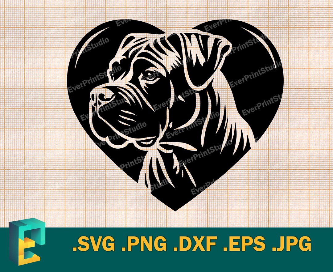 Cane Corso SVG - Cricut, Silhouette | Vector Cane Corso SVG Template ...